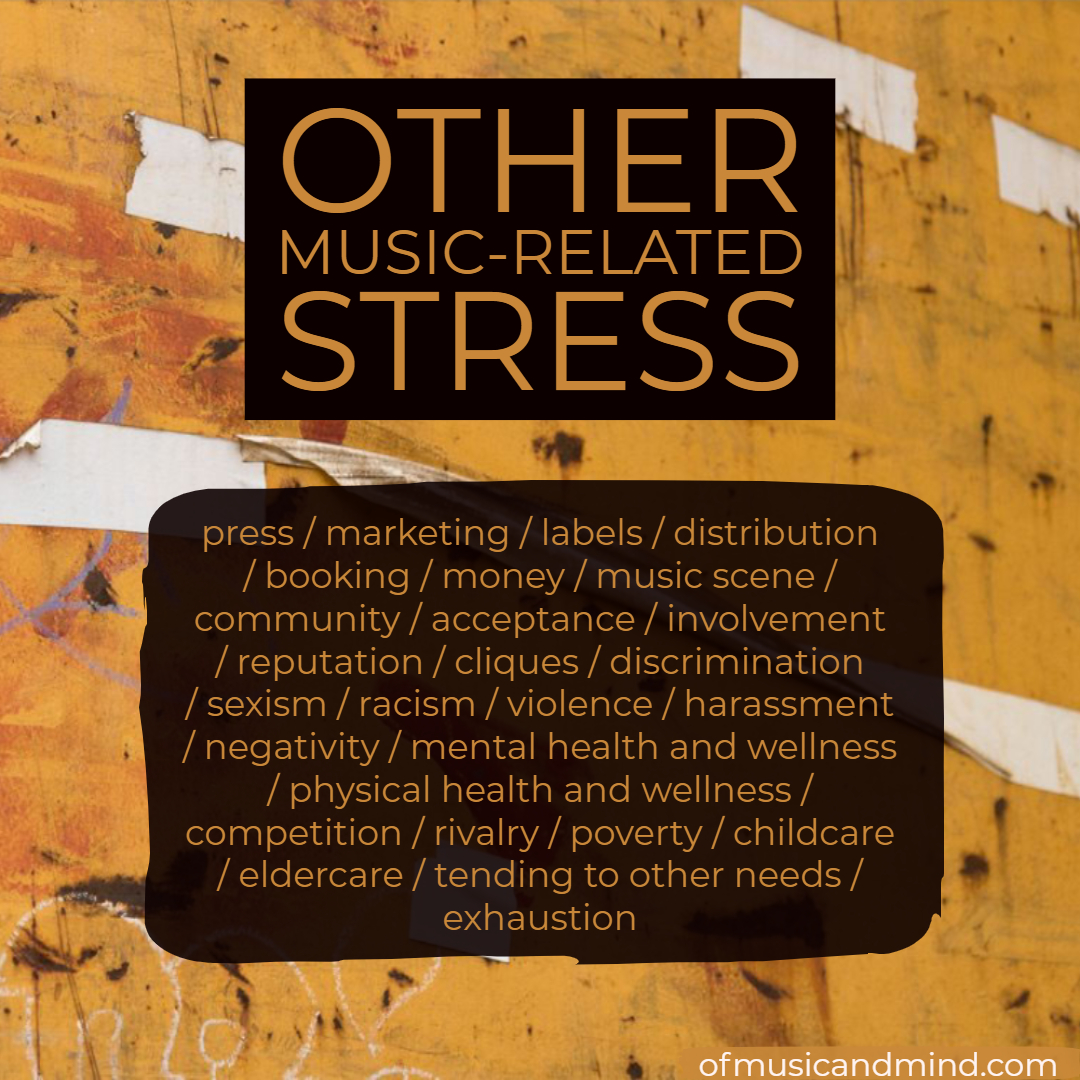 Big List of Musician Stressors – of music & mind